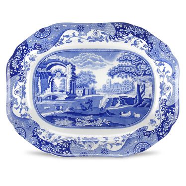 Spode Blue Italian 14 Inch Oval Platter – Pryde's Kitchen & Necessities