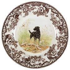 Spode Woodland Black Labrador Retriever Dinner Plate, 10.5" – Pryde's ...
